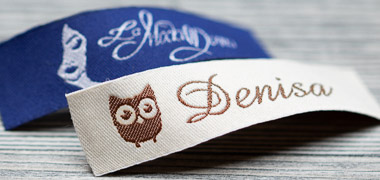 Geweven labels met eigen ontwerp of logo